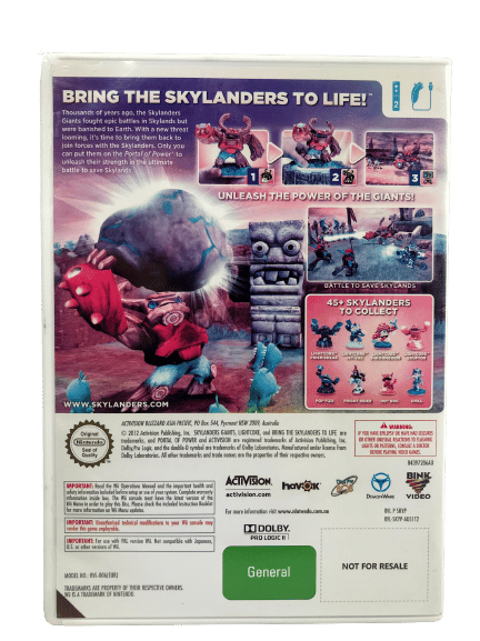Skylanders Giants (Wii) *COMPLETE PLAYING BUNDLE* - Appleby Games