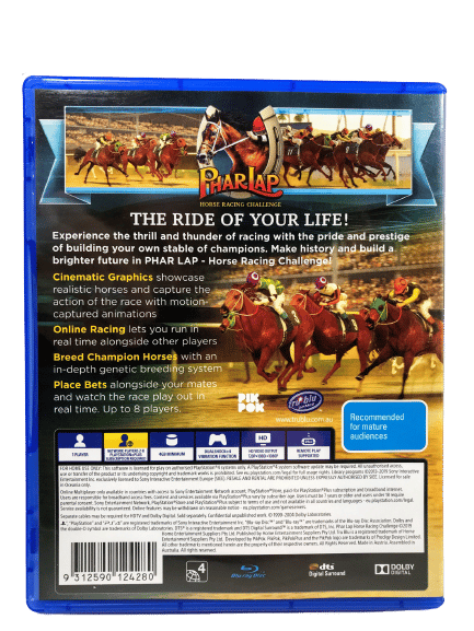 PHAR LAP Horse Racing Challenge (PharLap) PS4 *MINT COMPLETE* - Appleby ...