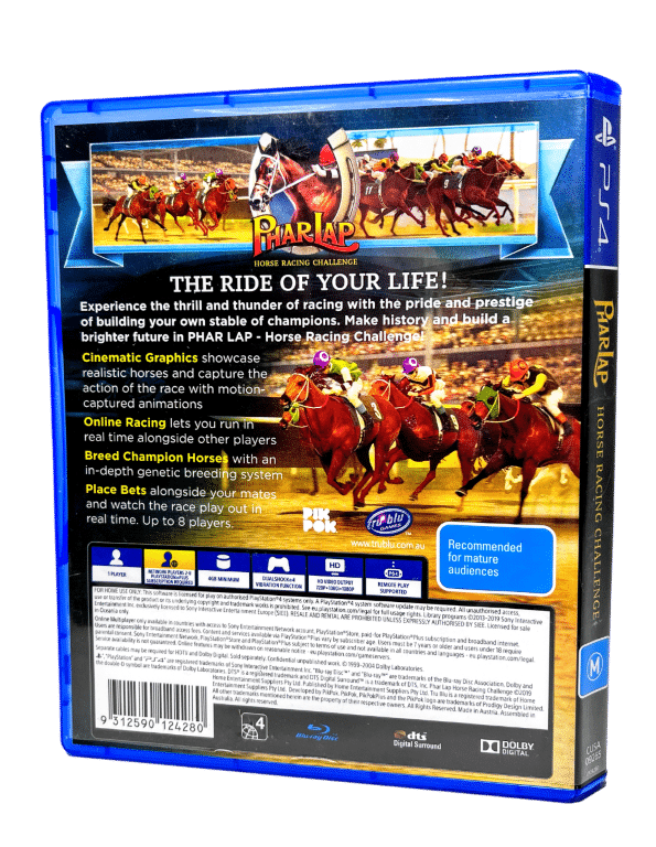 PHAR LAP Horse Racing Challenge (PharLap) PS4 *MINT COMPLETE* - Appleby ...