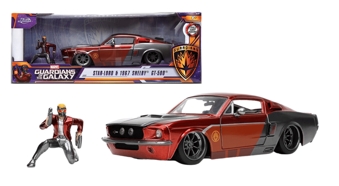 Guardians of The Galaxy 1:24 1967 Shelby GT500 w/ Star-Lord Figure ...
