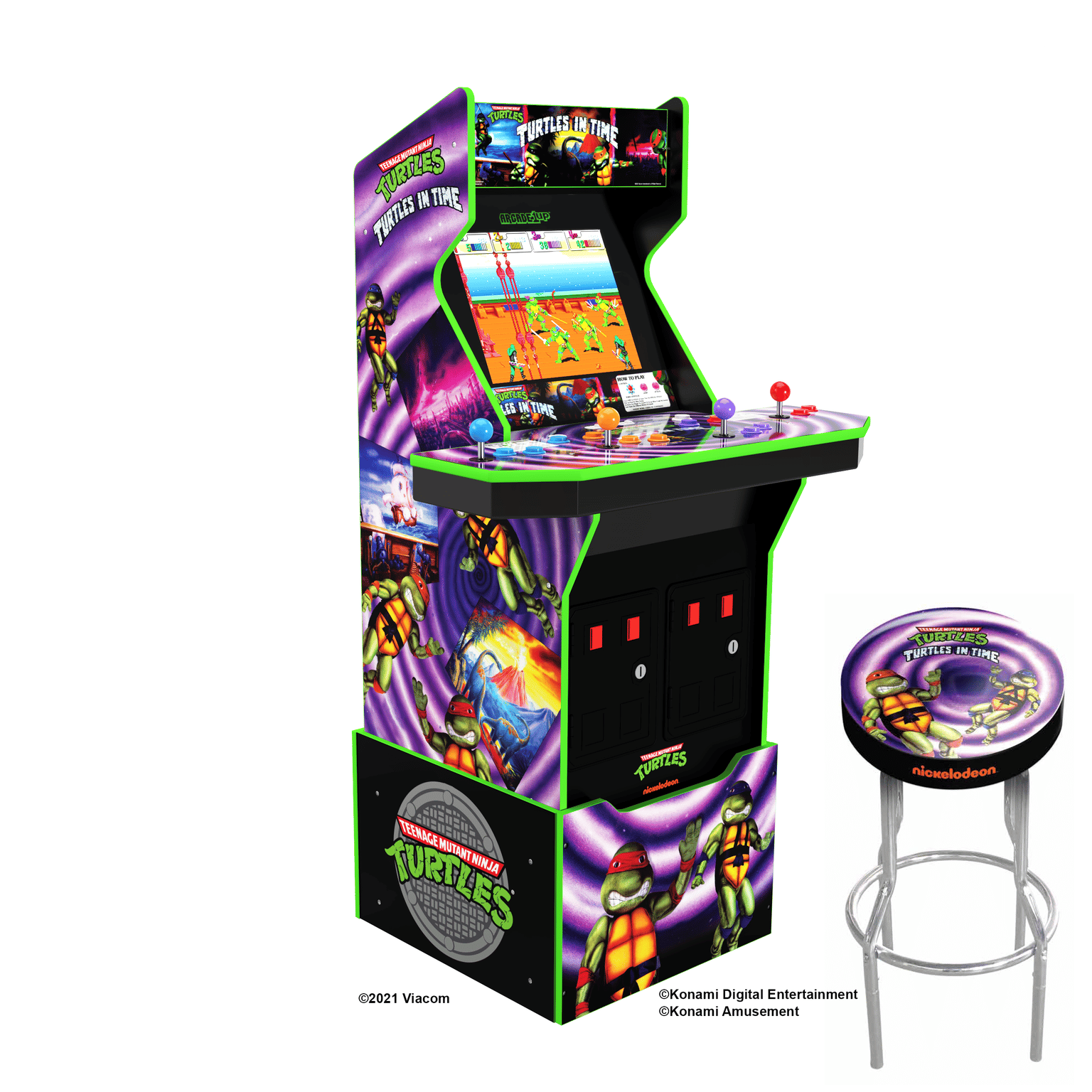 RETRO Arcade1Up Teenage Mutant Ninja Turtles Gaming Machine with ...