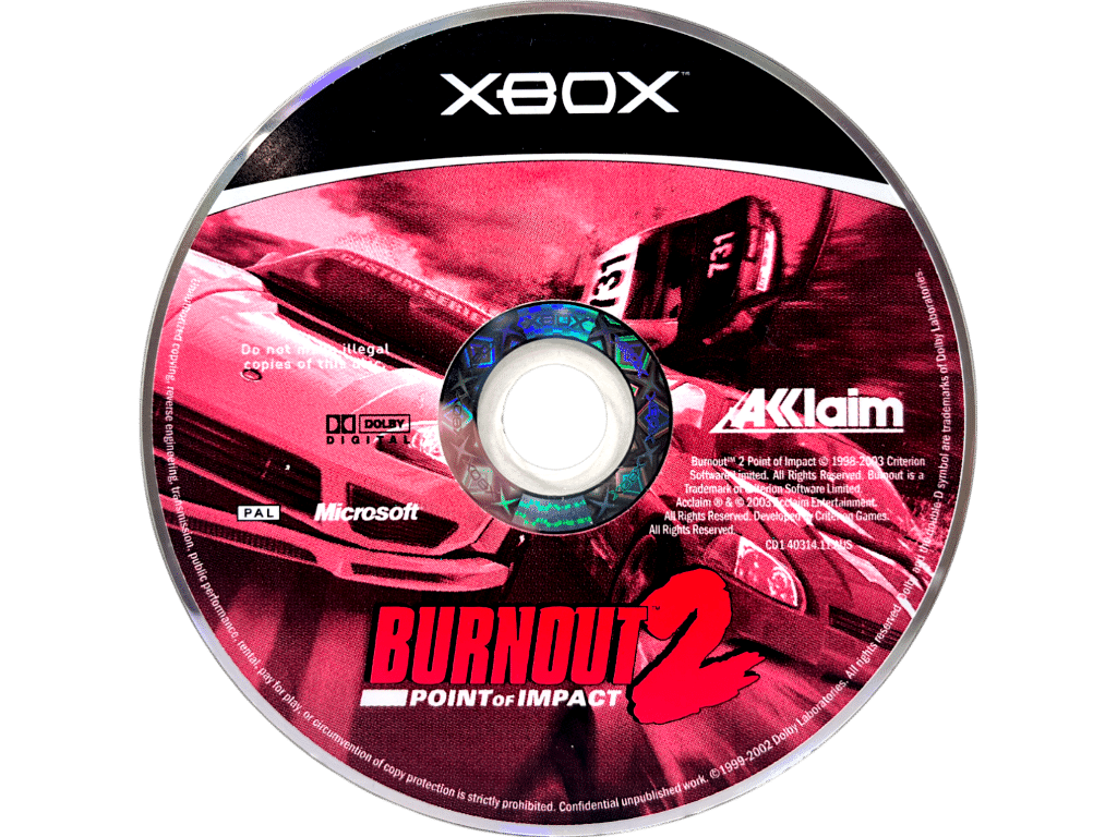 BURNOUT 2: Point of Impact (XBox) *EXCELLENT CONDITION, No Manual ...