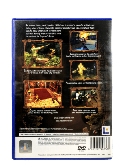 Indiana Jones and the Emperor's Tomb (PS2 - NZ EDITION) *MINT COMPLETE ...