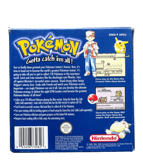 POKEMON BLUE (Game Boy Advance) *COMPLETE* - Appleby Games