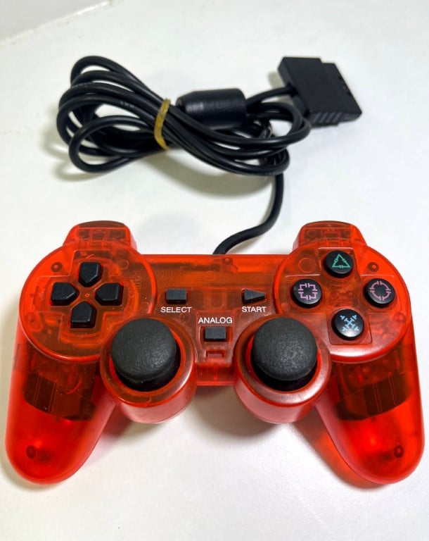 PS2 Controller TRANSLUCENT RED PlayStation 2 Controller - Appleby Games