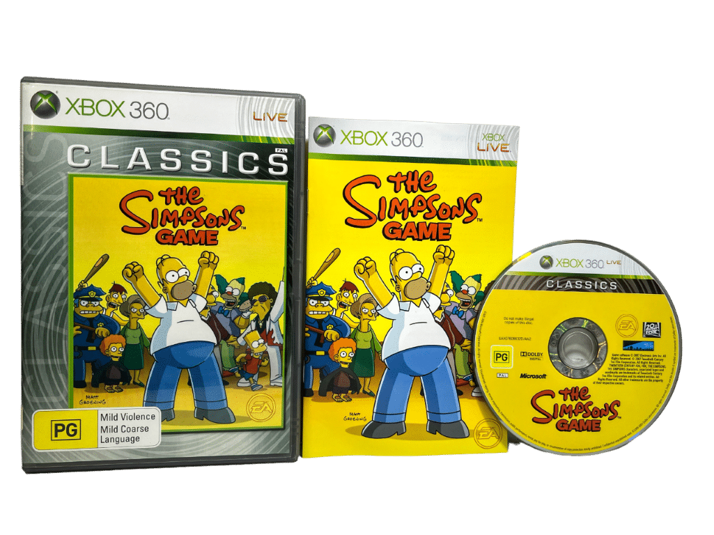 The SIMPSONS Game (XBox 360 - RARE) *MINT COMPLETE* - Appleby Games