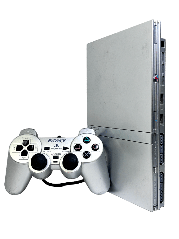 PS2 Slim SILVER PlayStation 2 Bundle - Appleby Games