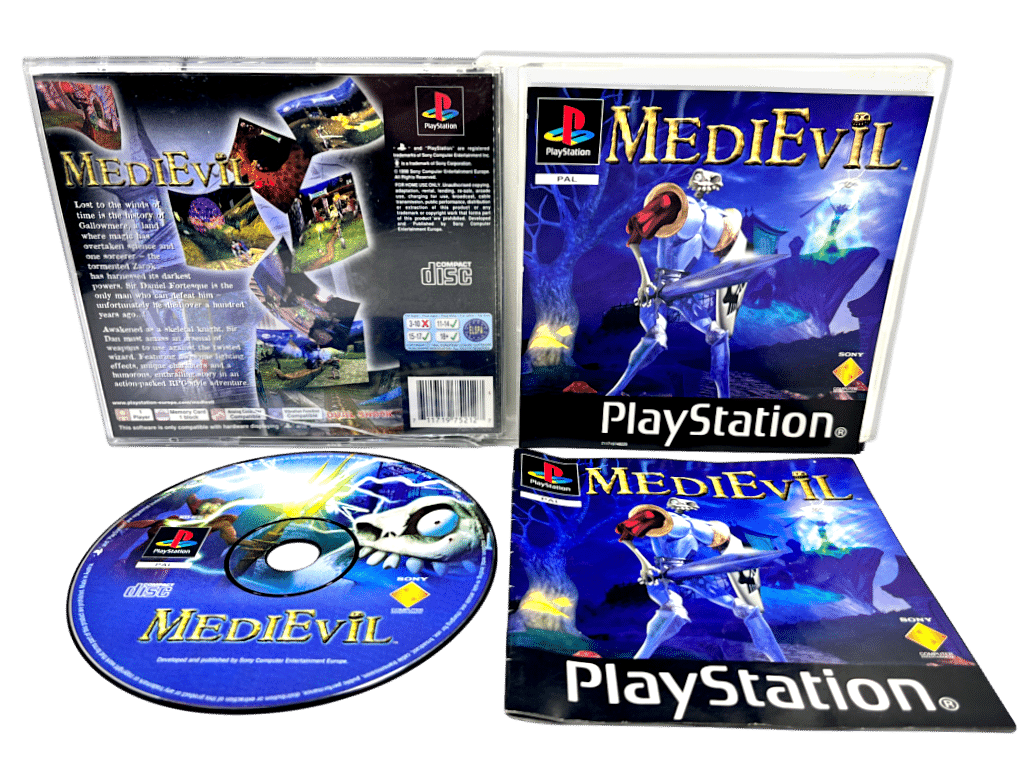 MEDIEVIL (PS1 BLACK LABEL - ORIGINAL PRINT) *COMPLETE* - Appleby Games