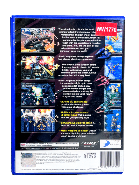 Steel Dragon EX (PS2 - NZ PRINT) *MINT COLLECTOR'S* - Appleby Games