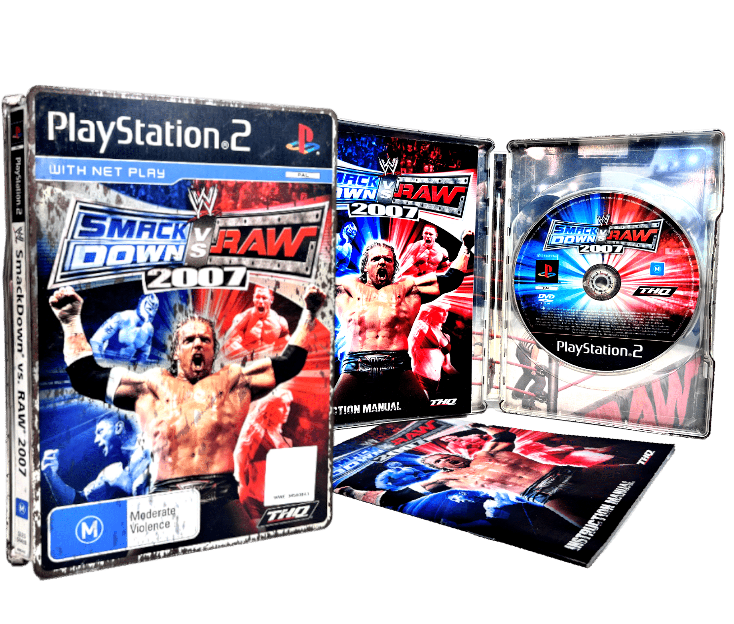 WWE Smackdown vs RAW 2007 PS2 *STEEL COLLECTOR'S CASE* - Appleby Games