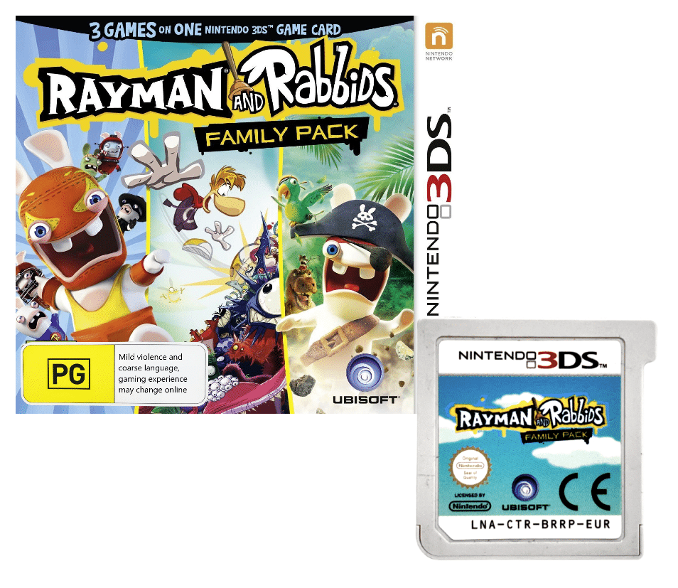 Rayman and Rabbids Family Pack (3DS) *3 GAME BUNDLE* - Appleby Games