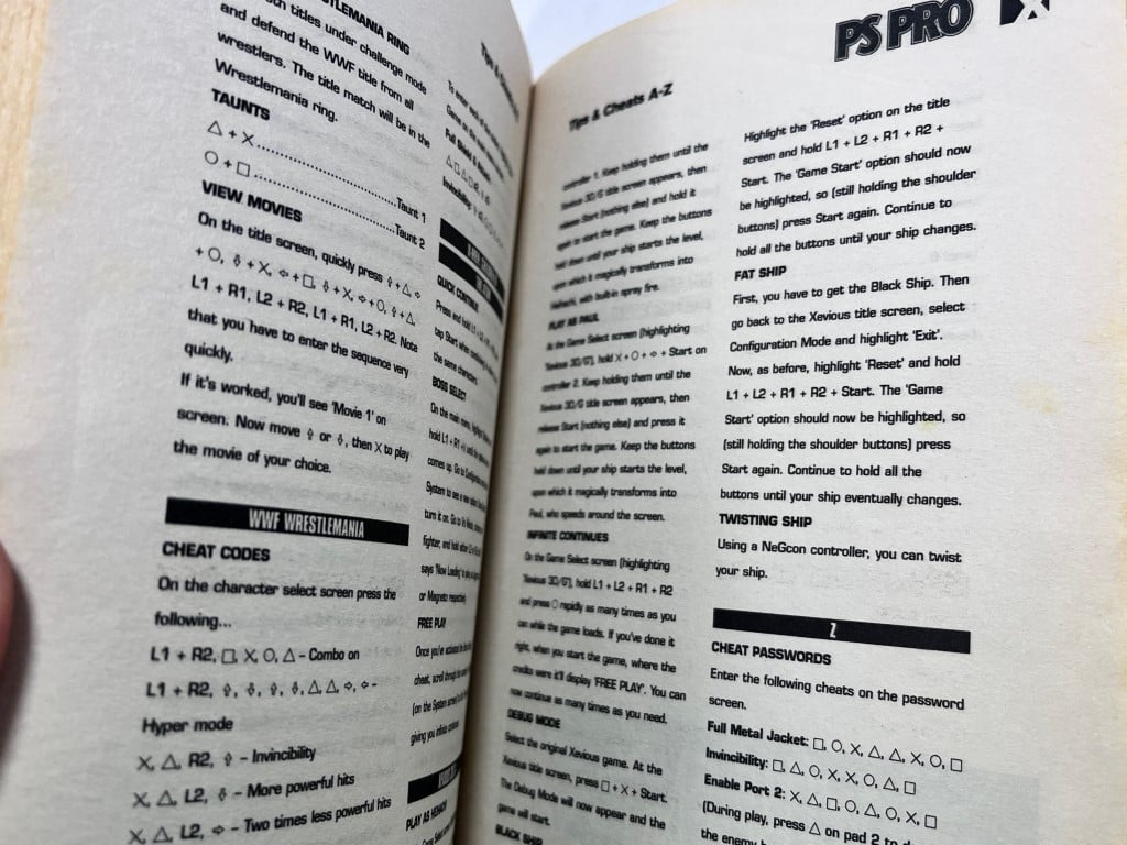 PlayStation PRO A - Z Tips & Cheats Book (2000) - Appleby Games
