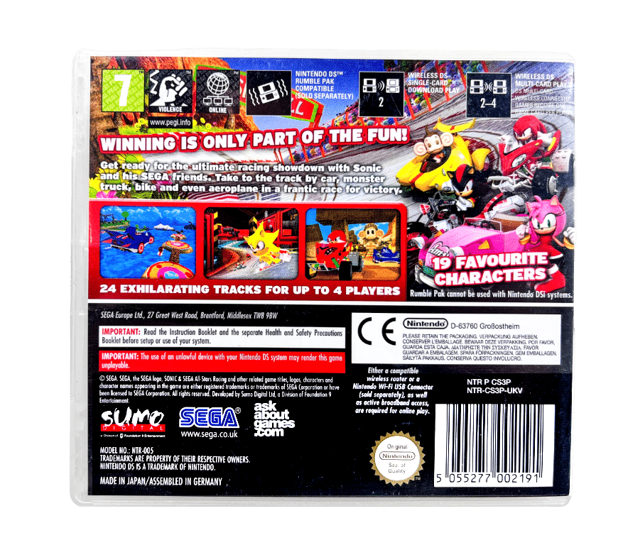 Sonic & All-Stars Racing (DS) *MINT COMPLETE* - Appleby Games