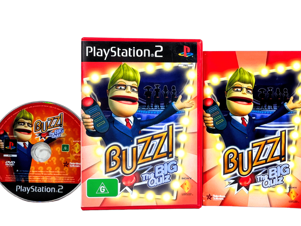 BUZZ! The Big Quiz (PS2) *GAME + BUZZERS BOX SET!! - Appleby Games