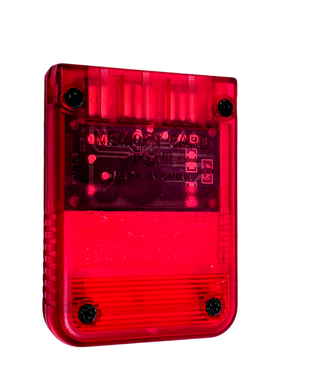 Tru Blu PlayStation Memory Card (PS1) Translucent Red - Appleby Games