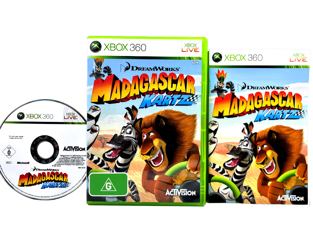 MADAGASCAR KARTZ (Xbox 360 - RARE) *TIDY + COMPLETE* - Appleby Games