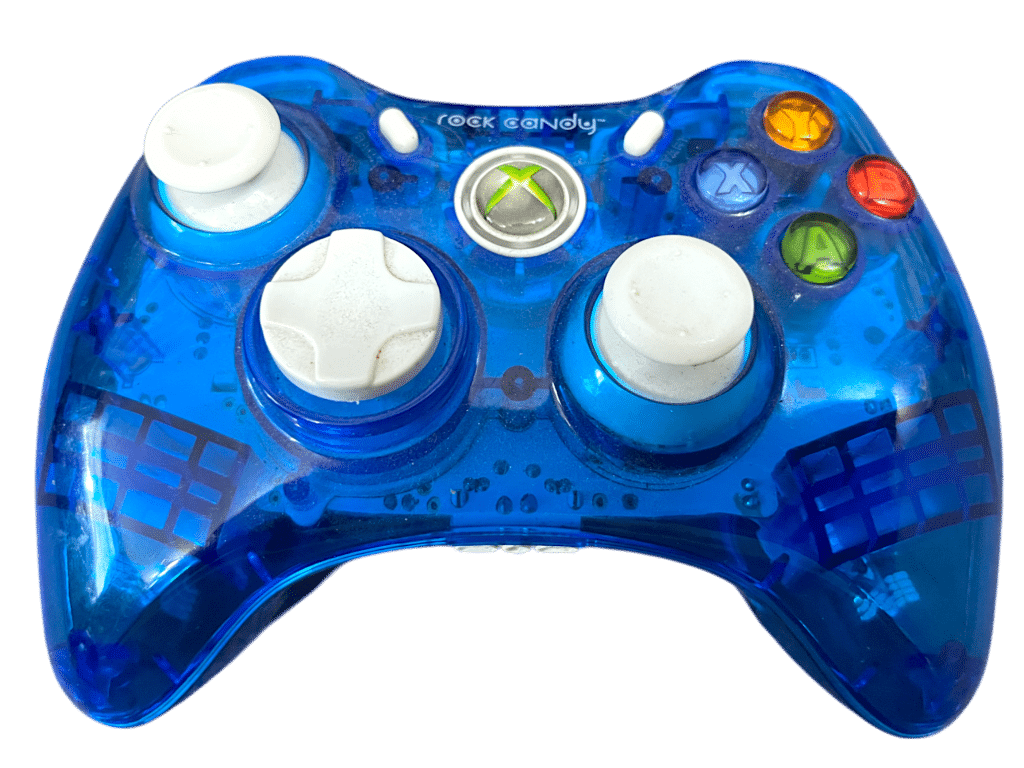 Genuine Translucent Blue Rock Candy Wired Xbox 360 Controller - Appleby ...