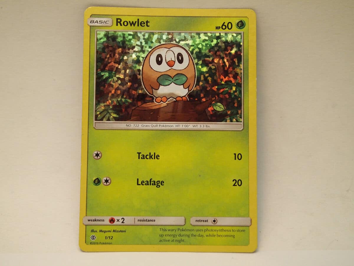 Pokemon TCG - Rowlet - 1/12 - McDonalds 2017 - Holo Rare - Appleby Games