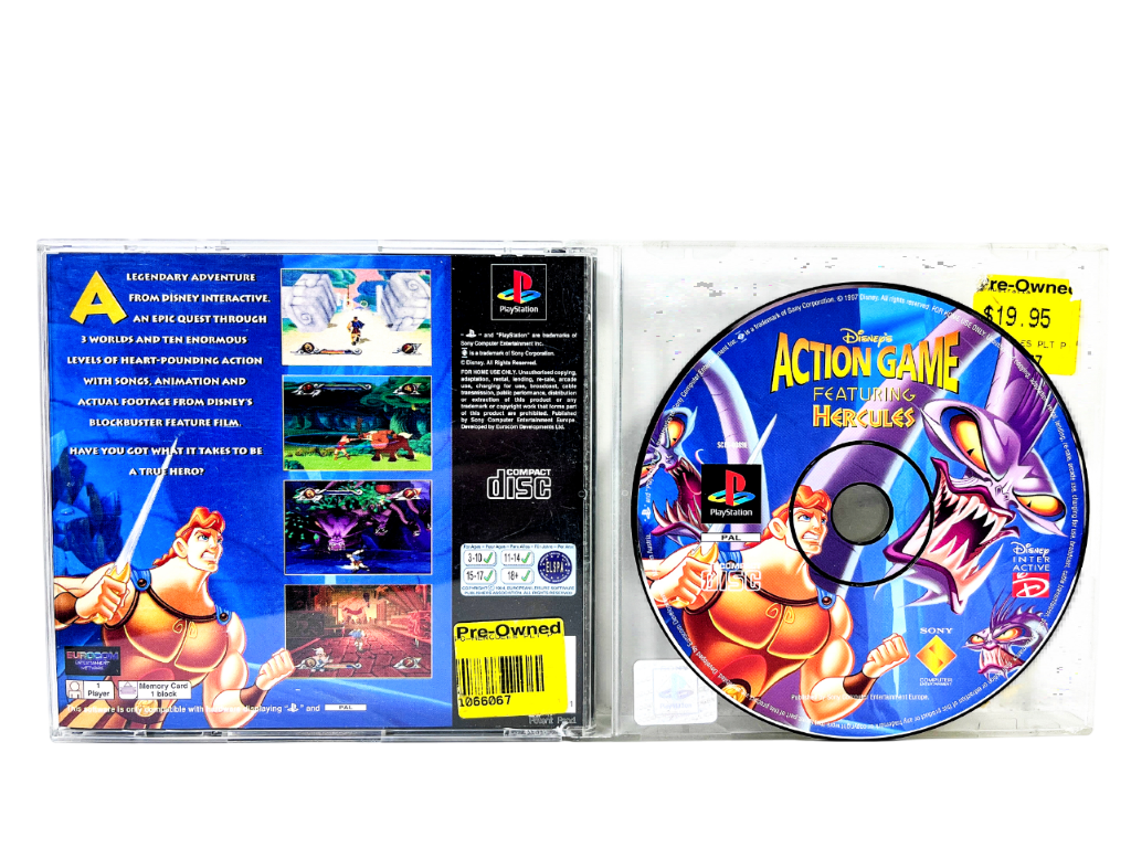 Disney's Action Game Featuring HERCULES (PS1) Original Print - Appleby ...