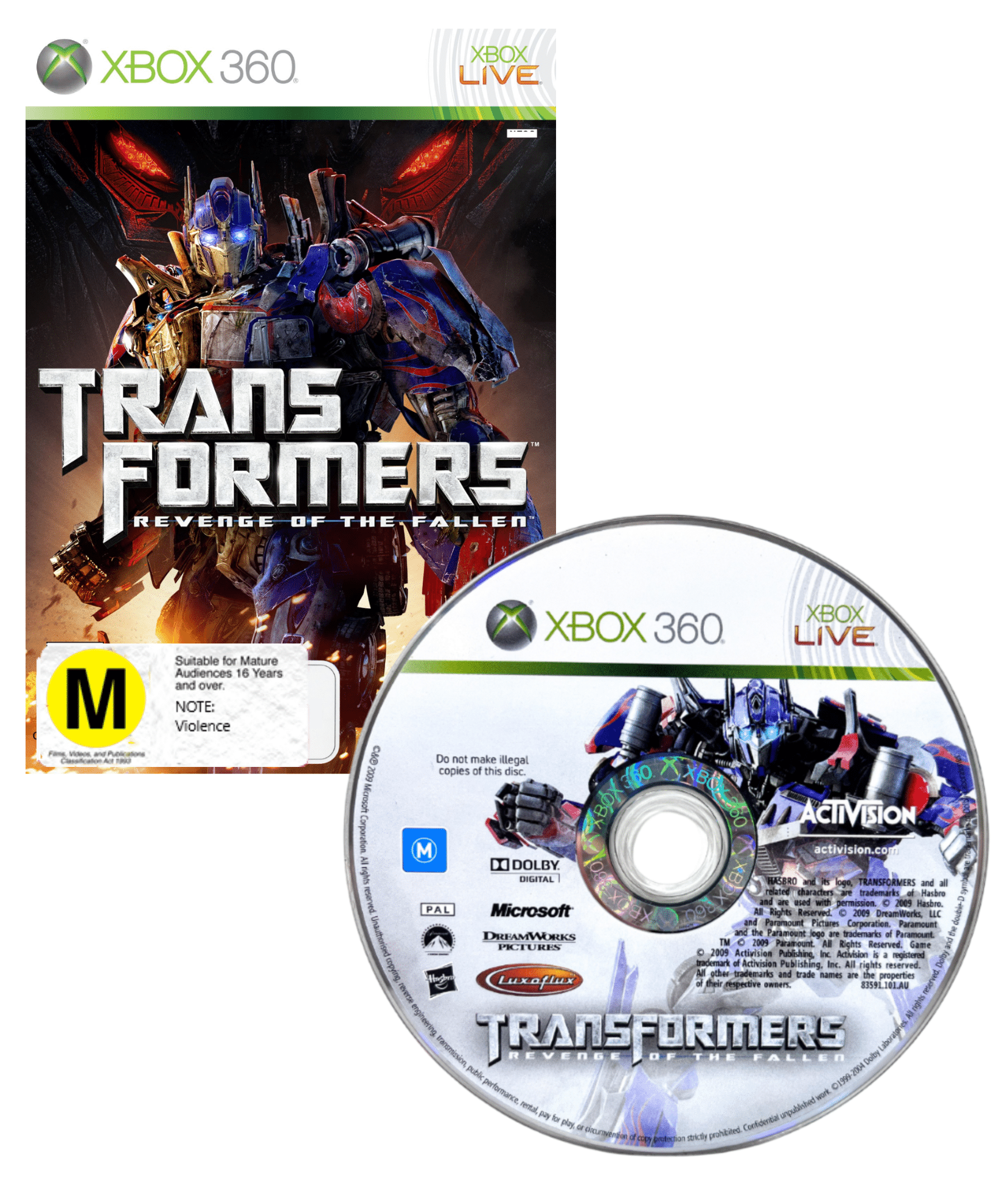 TRANSFORMERS: Revenge of the Fallen (XBox 360) *DISC EXCELLENT* - Appleby Games
