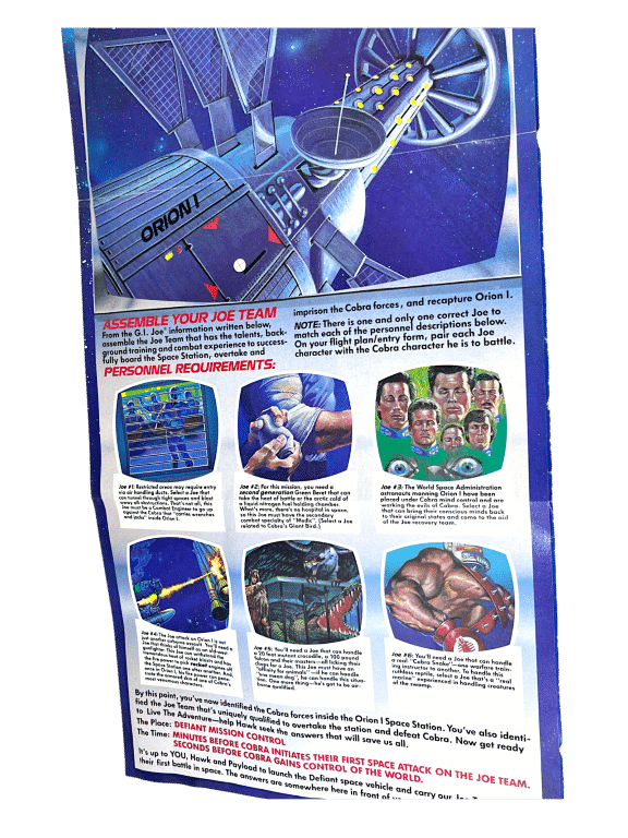 G.I. Joe Assignment II: Operation Space Spation Poster 1987 (G.I.Joe) *TIDY* - Appleby Games