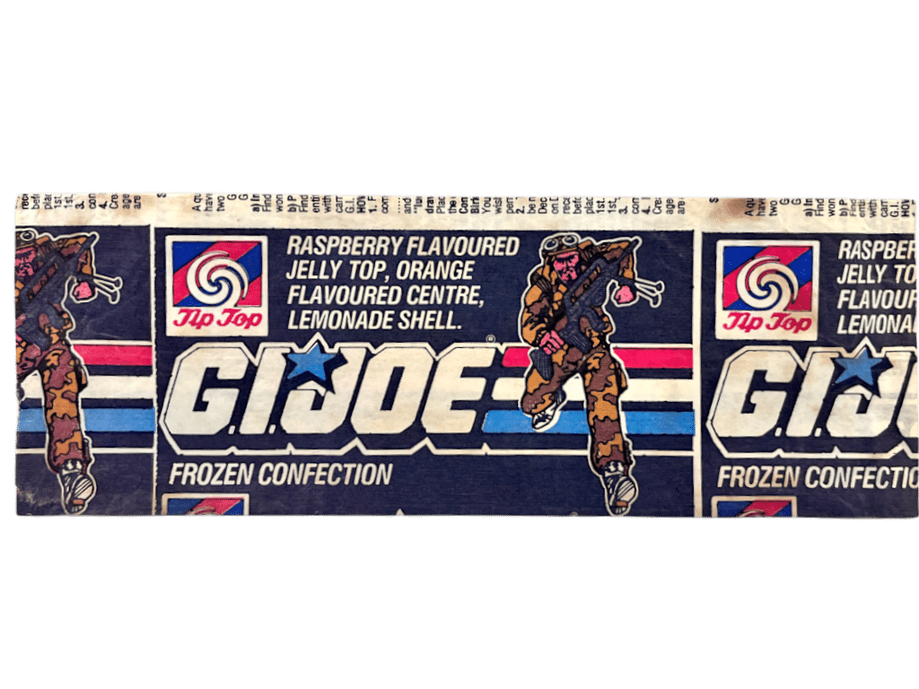 G.I. Joe Ice Block Tip Top 1989 Frozen Confection Wrapper - Appleby Games