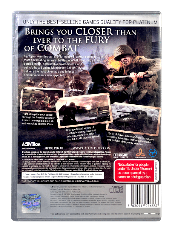 Call of Duty 3 (PS2) *EXCELLENT & COMPLETE* - Appleby Games