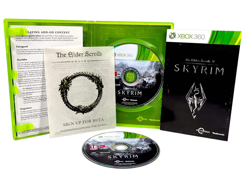 The Elder Scrolls V: Skyrim Legendary Edition (XBox 360) *MINT COMPLETE ...