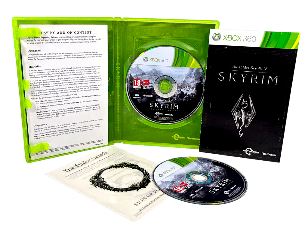 The Elder Scrolls V: Skyrim Legendary Edition (XBox 360) *MINT COMPLETE ...