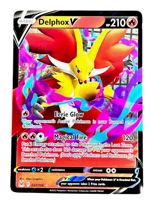 POKEMON TCG - Delphox V - 027/196 / Ultra Rare Lost Origin - Appleby Games