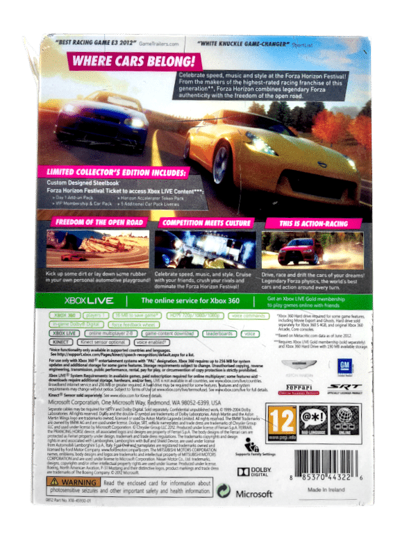 Forza Horizon Limited Collector's Edition (Xbox 360) *STEEL EDITION ...