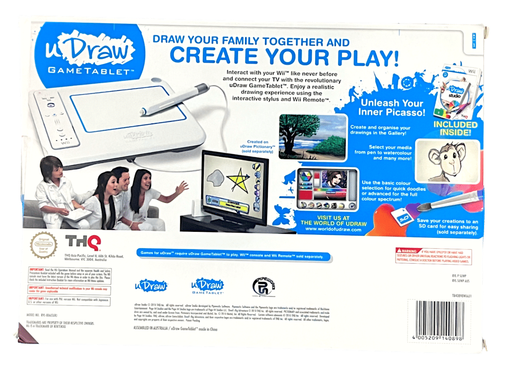 UDraw Game Tablet + Game (Nintendo Wii) *MINT IN BOX* - Appleby Games