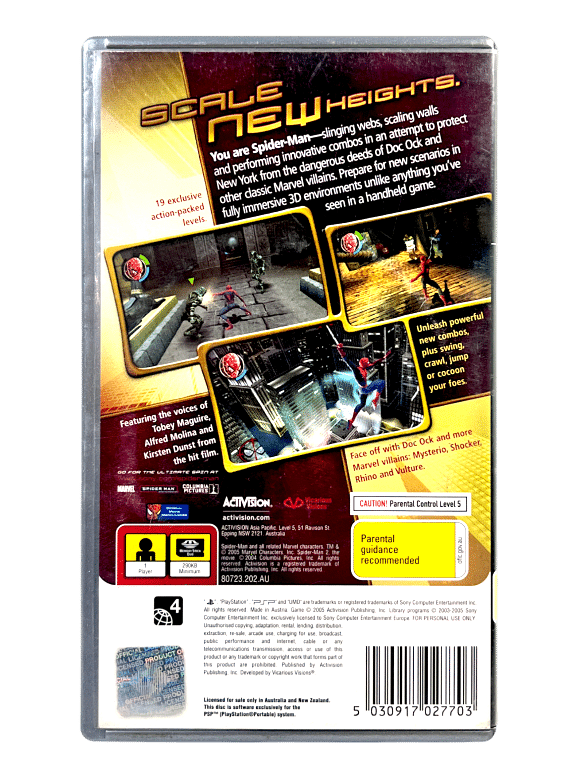 SPIDER-MAN 2 (PSP) *MINT COMPLETE* - Appleby Games