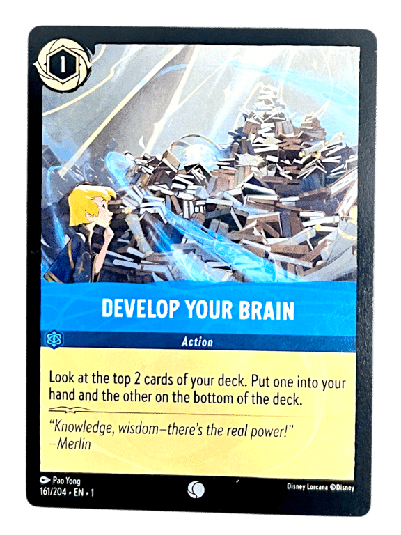 Disney Lorcana The First Chapter - Develop Your Brain (Action Card) - Appleby Games