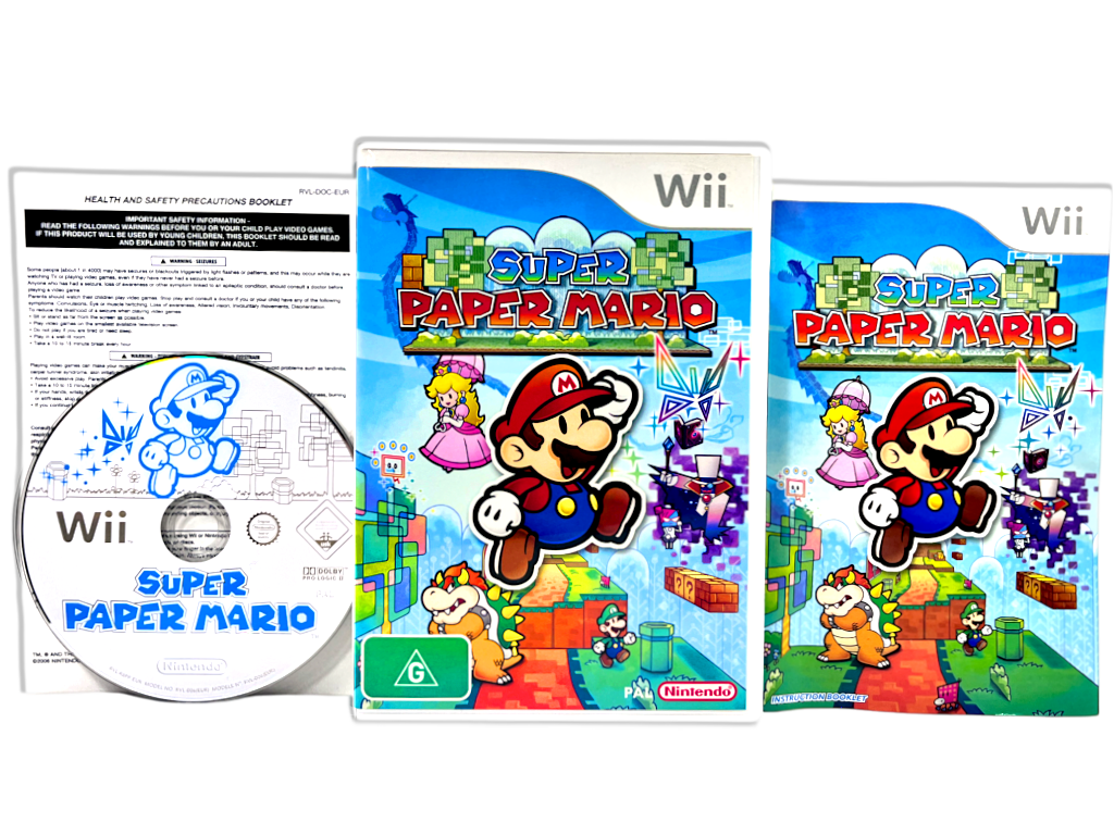 Super Paper MARIO (Wii) *MINT COMPLETE* - Appleby Games