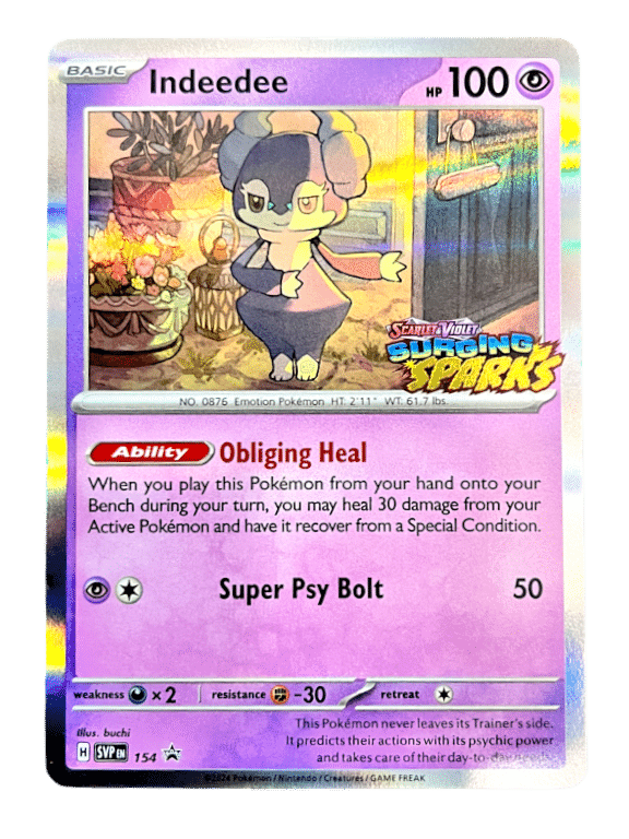 POKEMON TCG - Indeedee - 154 Surging Sparks (Staff Exclusive) Holo ...