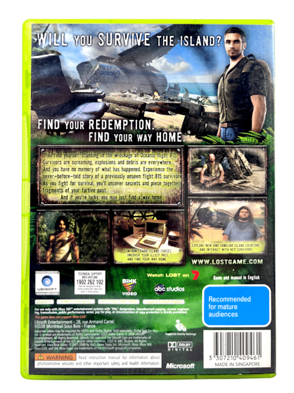 LOST The Video Game (Xbox 360) *MINT COMPLETE* - Appleby Games