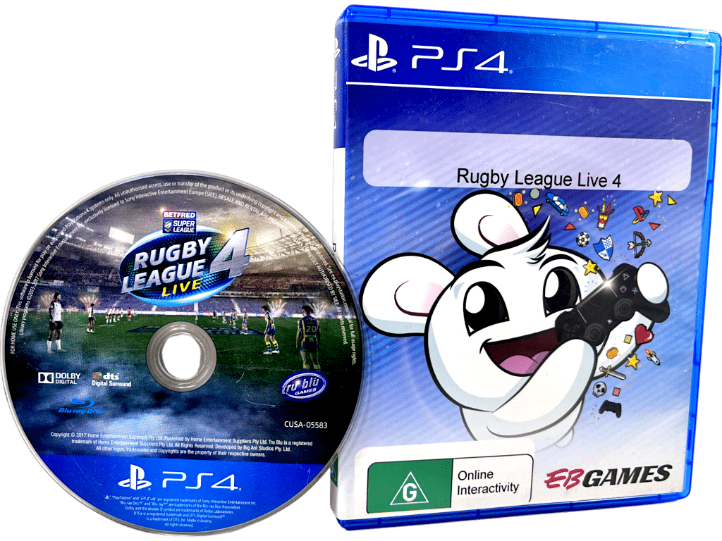 Rugby League Live 4 (PS4) *DISC GOOD - INSIDE EB CASE* - Appleby Games