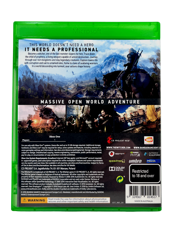 The Witcher 3: Wild Hunt (Xbox One) - Appleby Games