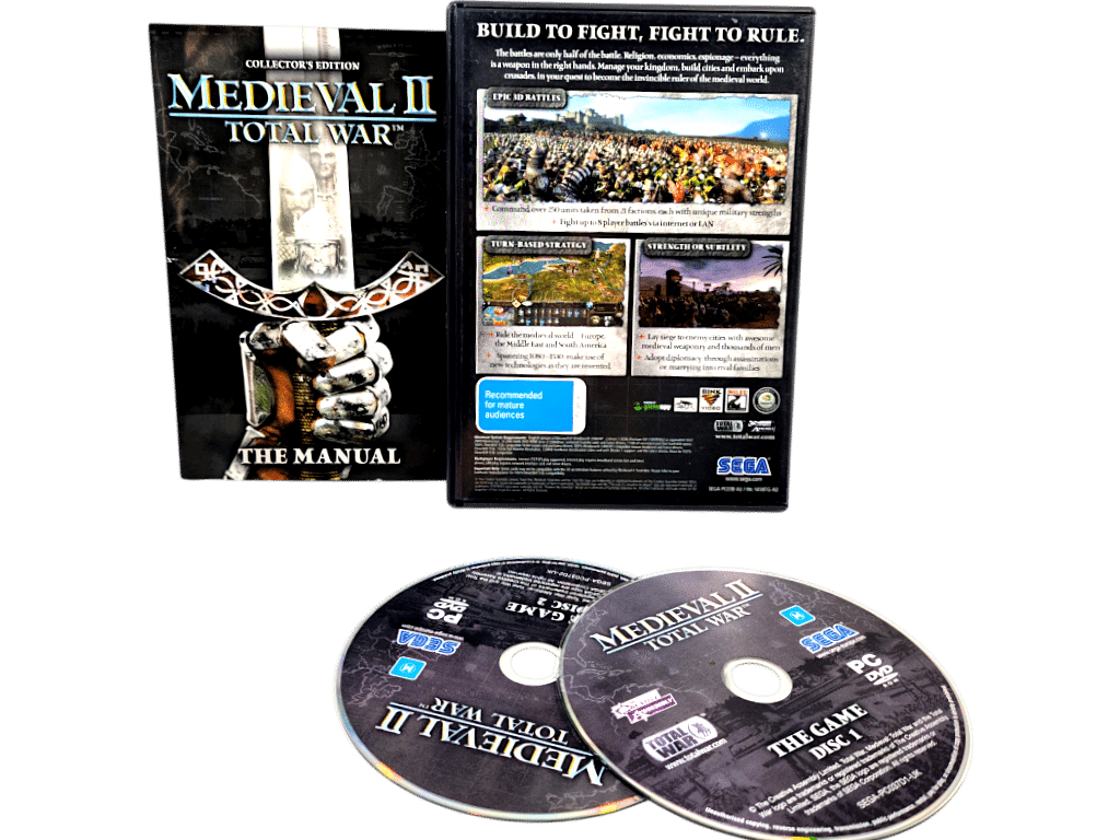 MEDIEVAL II Total War (PC - 2 DISCS) *MINT COMPLETE* - Appleby Games