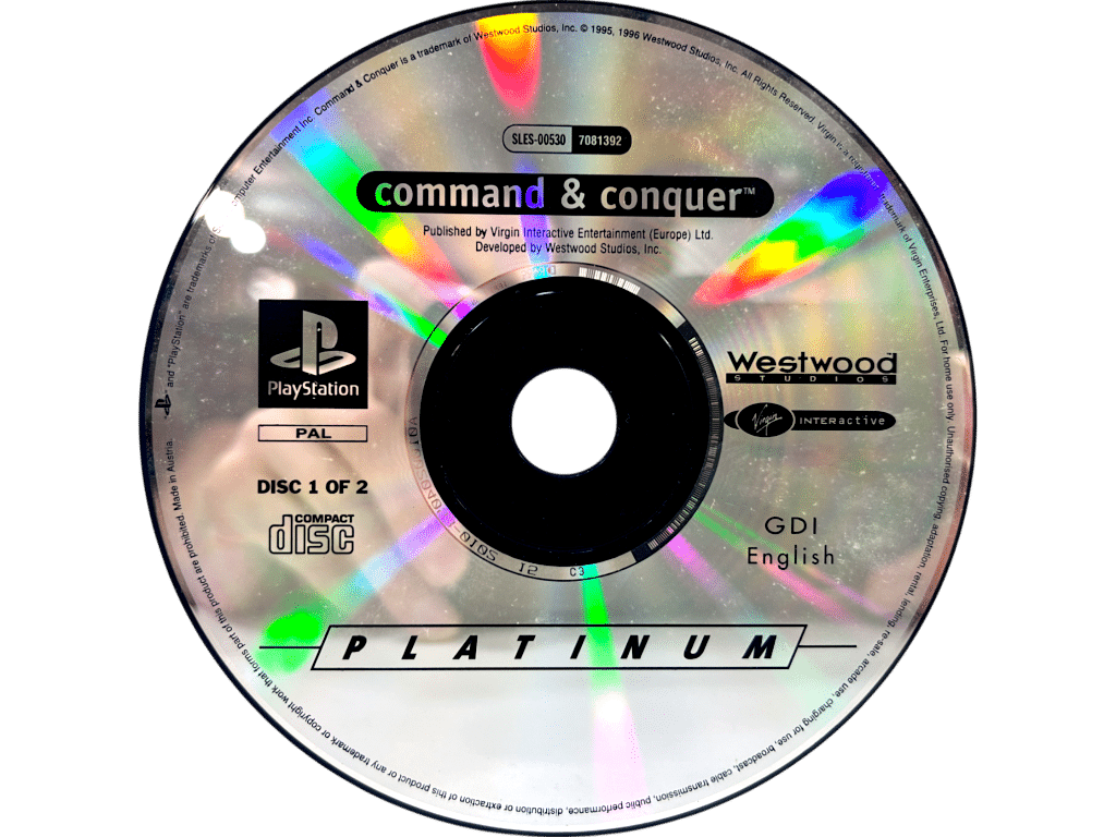 COMMAND & CONQUER (PS1) DISC 1 of 2 - Appleby Games