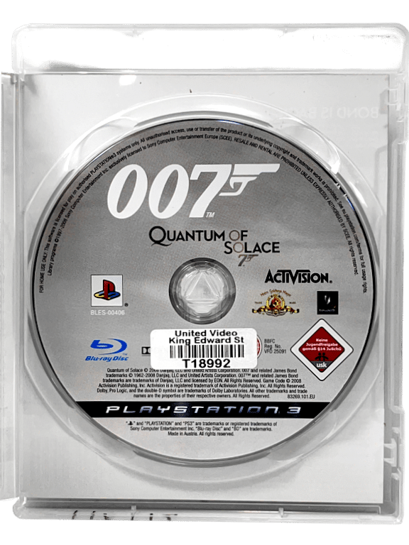 James Bond 007 Quantum of Solace (PS3) *EXCELLENT CONDITION* - Appleby ...