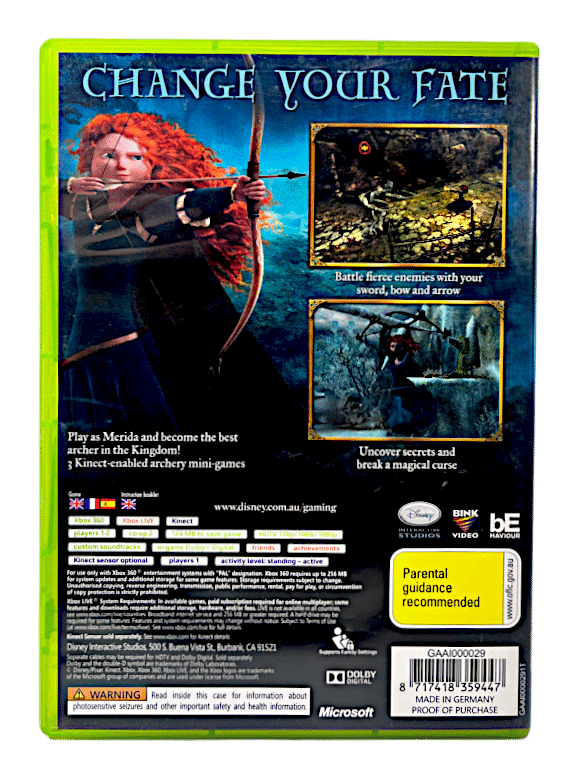Disney Pixar BRAVE (Xbox 360) *MINT COMPLETE* - Appleby Games