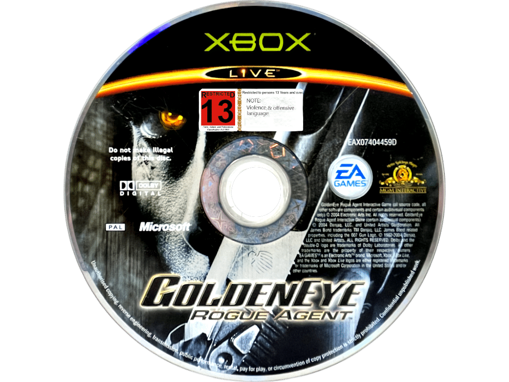 James Bond 007 Goldeneye ROGUE AGENT (Xbox) - Appleby Games