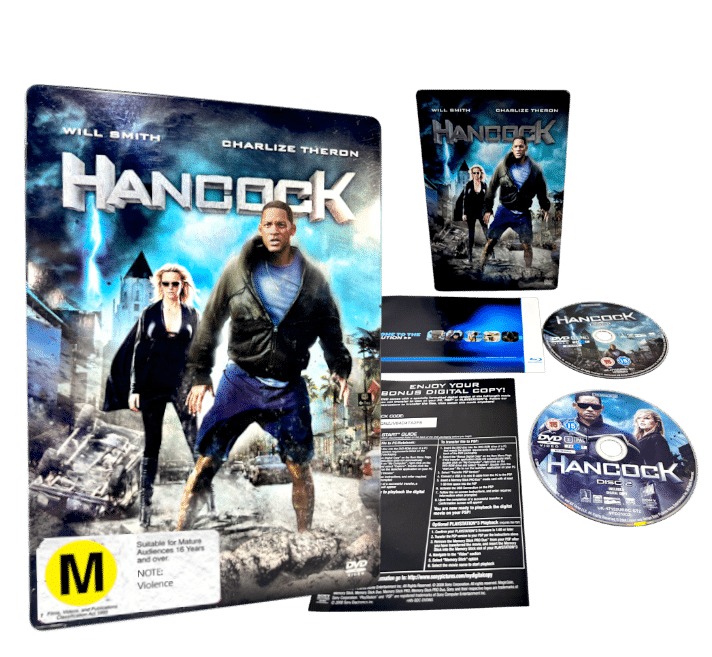 HANCOCK Starring Will Smith (DVD 2-DISC) *STEEL COLLECTOR'S EDITION ...