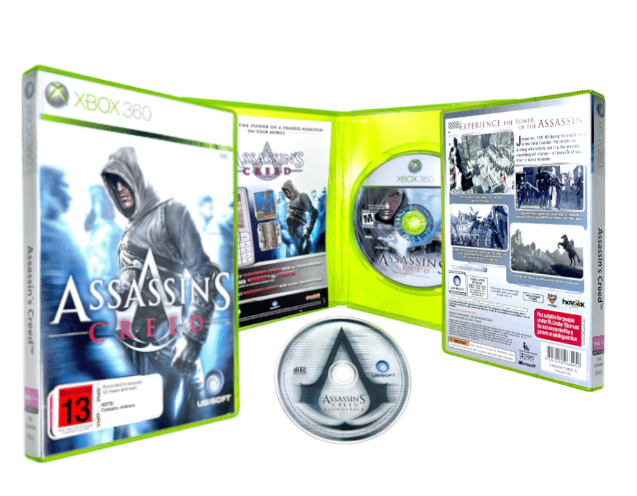 Assassin's Creed (Original Print) XBox 360 *2 DISCS: SOUNDTRACK + GAME ...