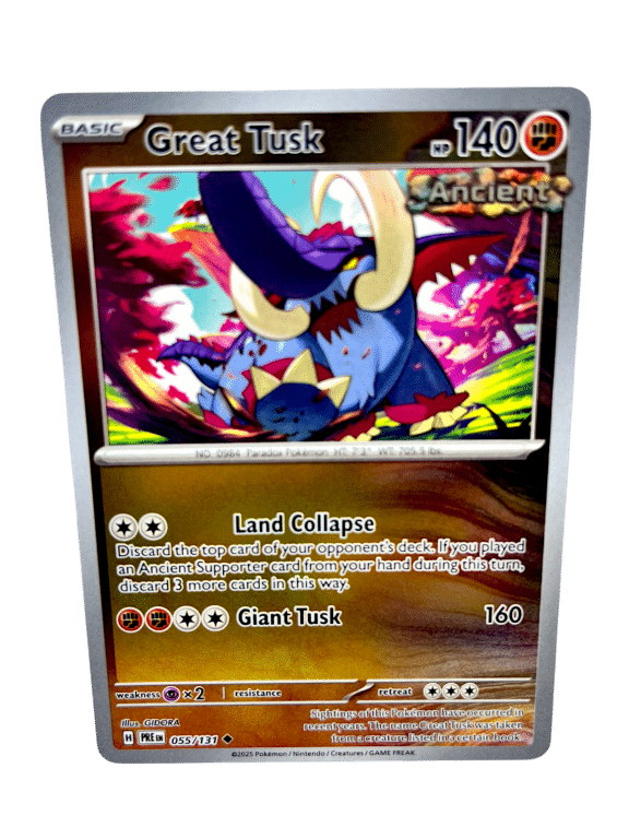 POKEMON TCG - Great Tusk (#055/131) Prismatic Evolutions Reverse Holo ...