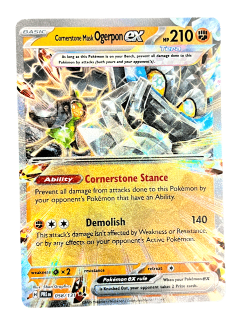 POKEMON TCG - Cornerstone Mask Ogerpon ex #058/131, SV: Prismatic ...