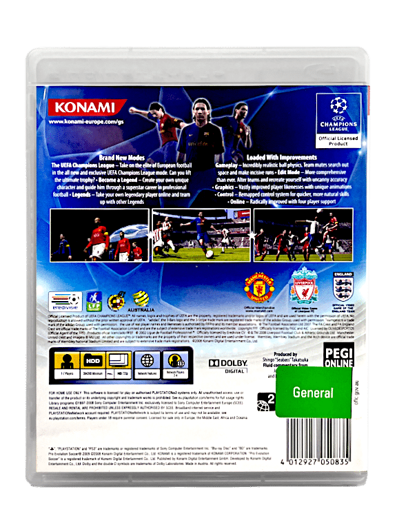 PES PRO EVOLUTION SOCCER 2009 (PS3) *AS NEW - MINT COLLECTOR'S ...