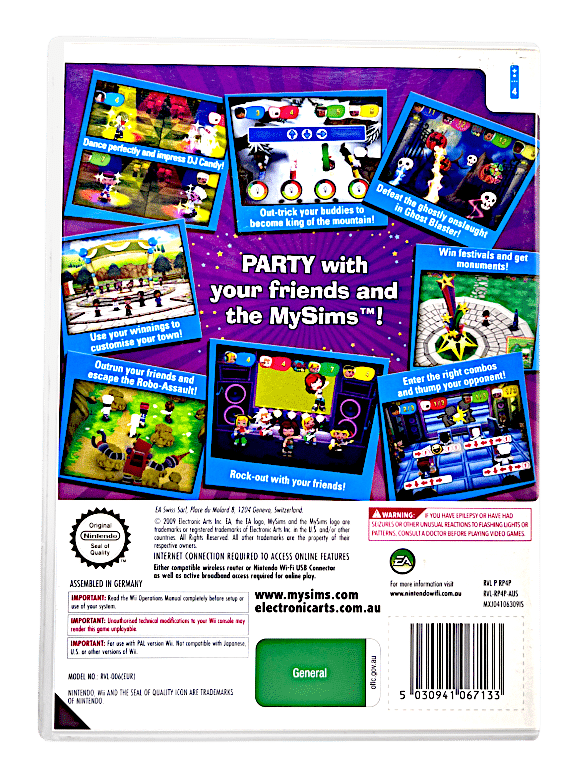 MySims Party (My SIMS Party) Wii *MINT COMPLETE* - Appleby Games